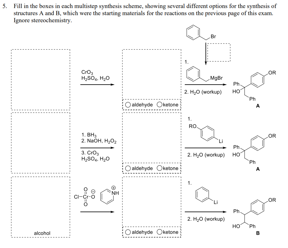 Solved Fill in the boxes in each multistep synthesis scheme. | Chegg.com