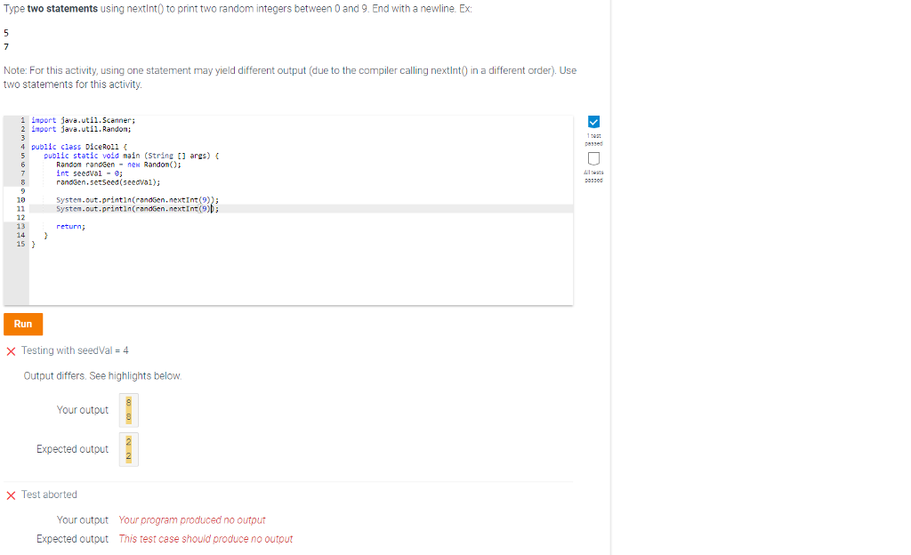 Solved Type two statements using nextlint0 to print two | Chegg.com Solved Type two statements using nextlint0 to print two | Chegg.com