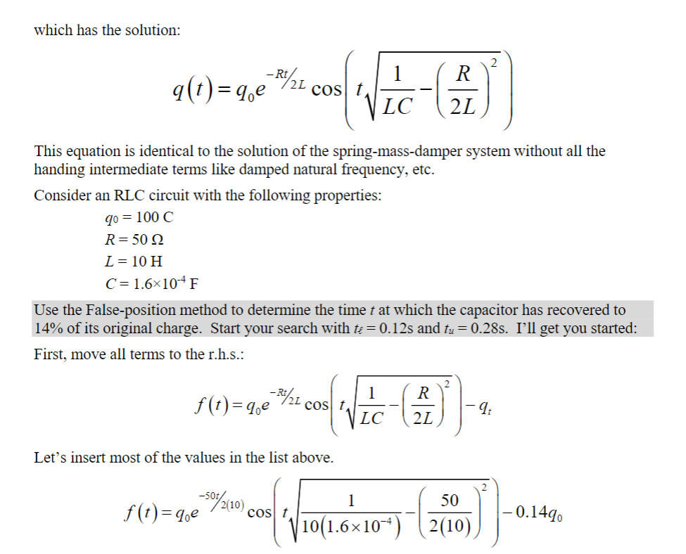 Solved where: t= time (seconds) x= displacement of the block | Chegg.com