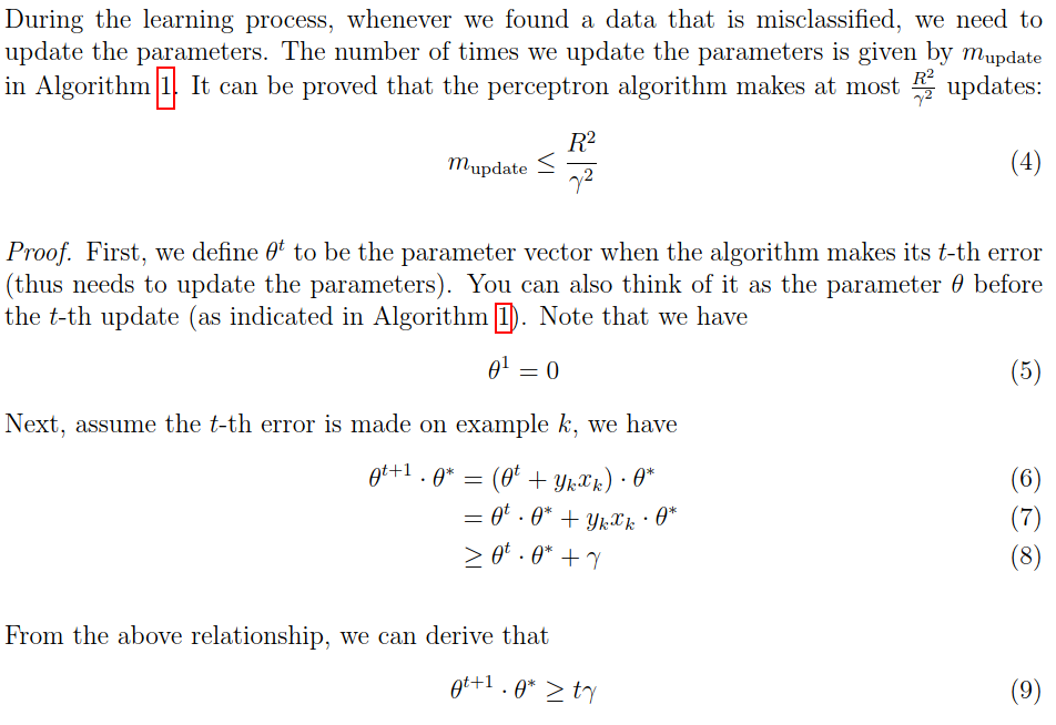 1 Perceptron Algorithm Proof Of Convergence 40 Pts