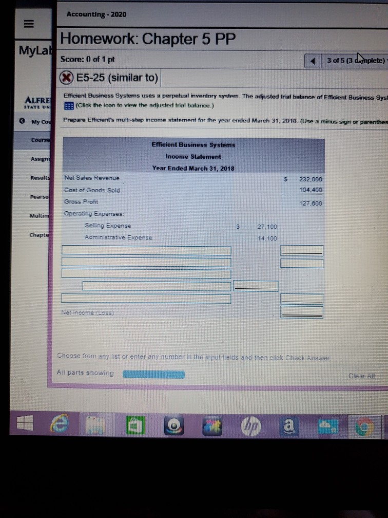 Solved Accounting - 2020 Homework: Chapter 5 PP MyLal Score: | Chegg.com