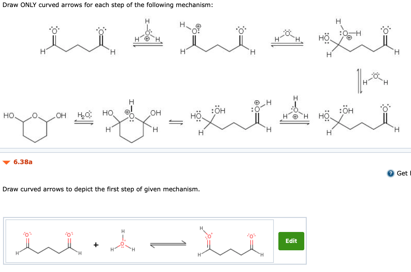 Solved Draw ONLY curved arrows for each step of the | Chegg.com