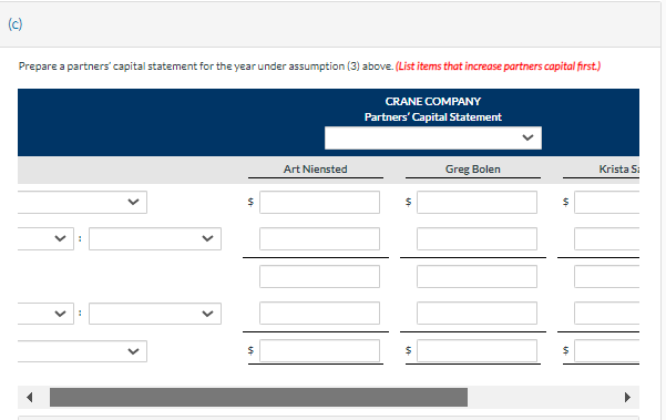 Solved Prepare a schedule showing the division of net income | Chegg.com
