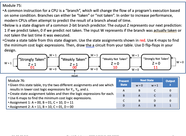Solved Module 75: • A common instruction for a CPU is a | Chegg.com