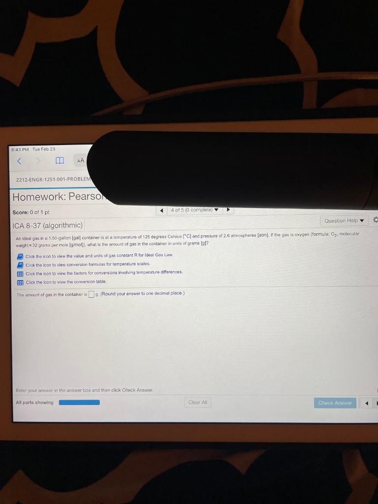 Solved 8:43 PM Tue Feb 23 AA 2212-ENGR-1251-001-PROBLEM | Chegg.com