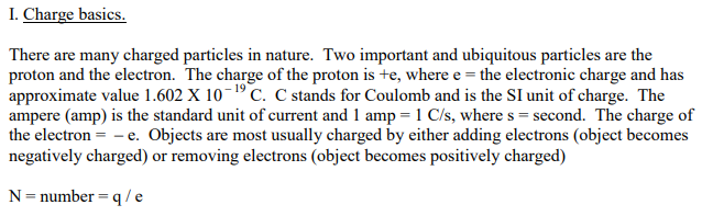 Solved 1. Charge basics. There are many charged particles in | Chegg.com