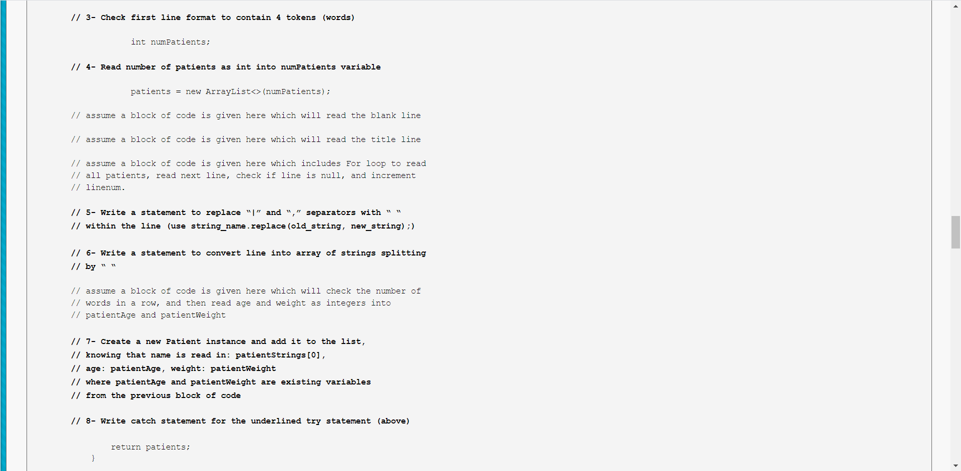 Solved Question 8 Given the following text file which | Chegg.com