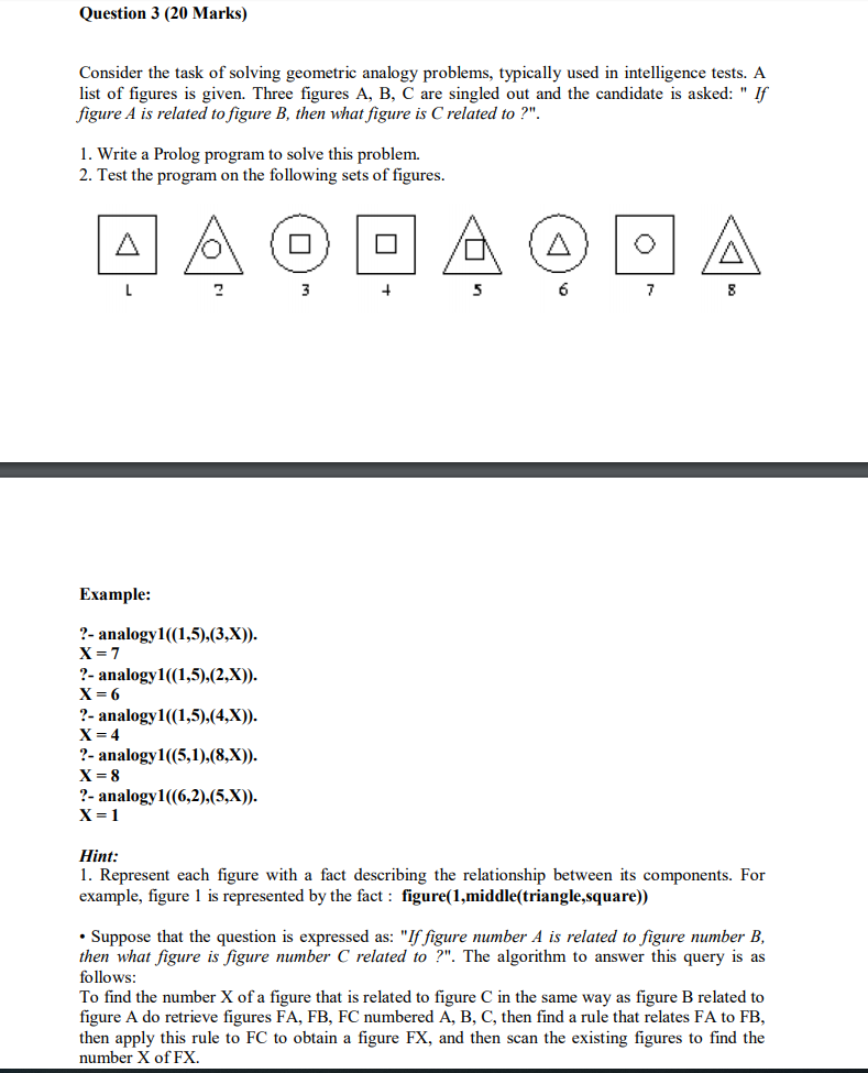 Question 3 (20 Marks) Consider the task of solving | Chegg.com