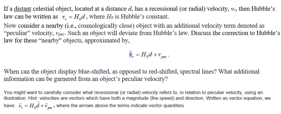 Solved If a distant celestial object, located at a distance | Chegg.com