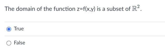 Solved The domain of the function z=f(x,y) is a subset of | Chegg.com