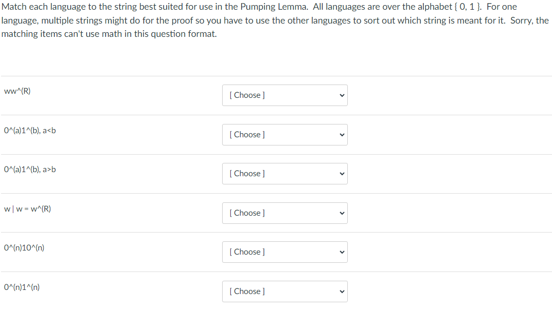 Solved Match each language to the string best suited for use | Chegg.com