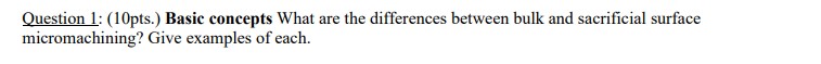 Solved Question 1: (10pts.) Basic concepts What are the | Chegg.com