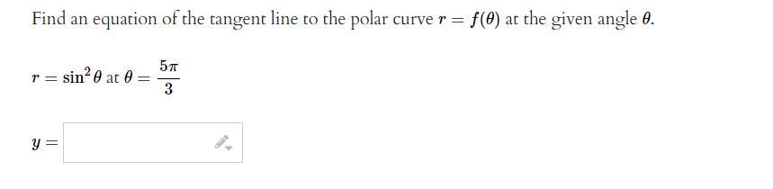 Solved . Find an equation of the tangent line to the polar | Chegg.com