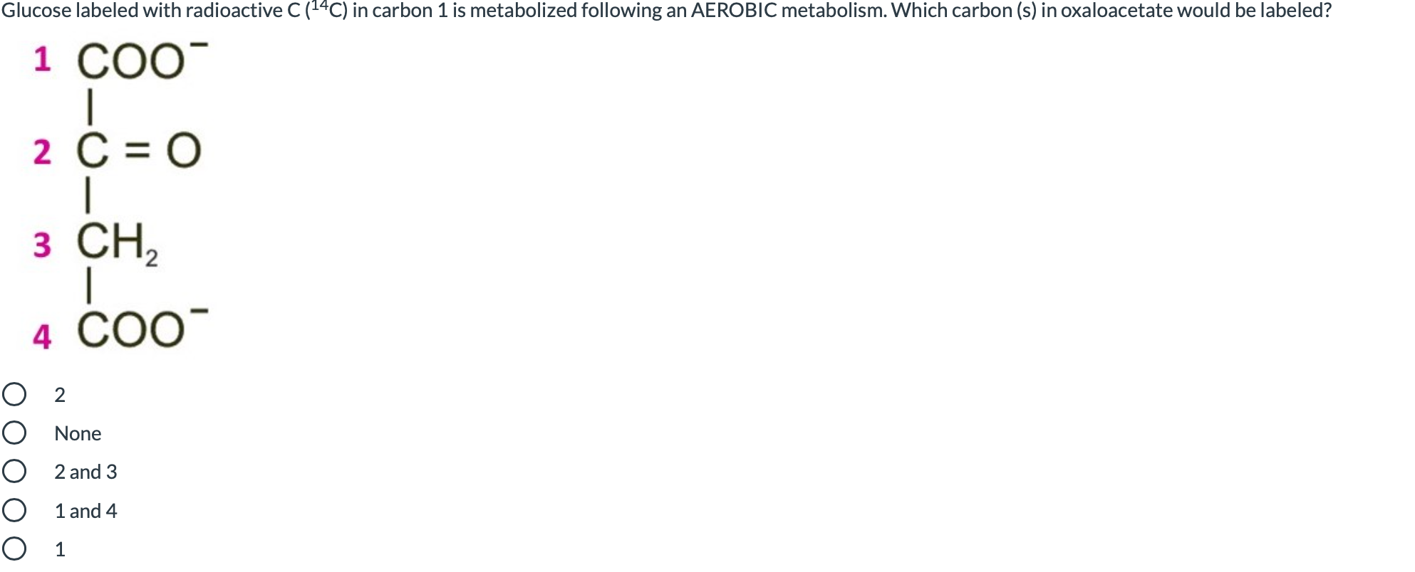 Solved Glucose labeled with radioactive C (14C) in carbon 1 | Chegg.com