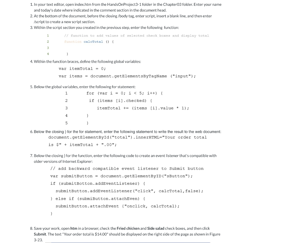Solved 1. In your text editor, open index.htm from the | Chegg.com