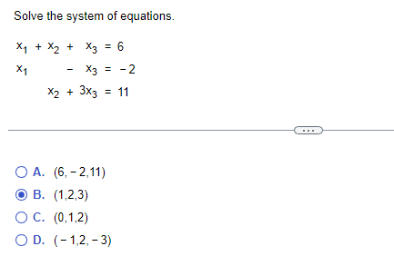 Solved Solve the system of equations. | Chegg.com