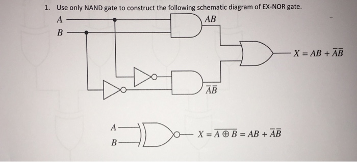 Solved Use only NAND gate to construct the following | Chegg.com