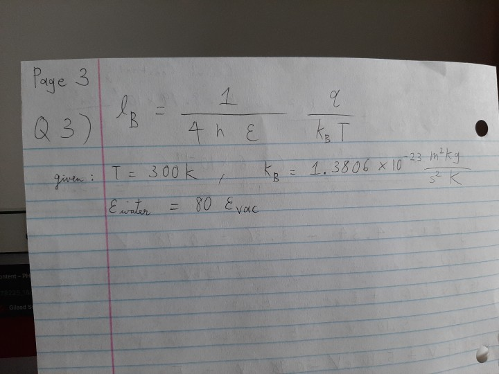 Solved Calculate and compare the Bjerrum length in vaccum | Chegg.com