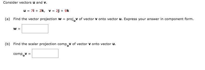 Solved Consider vectors u = 8i - 6j and V = 6i + 5j. (a) | Chegg.com