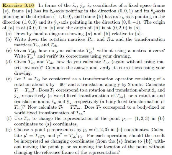 Solved Exercise 3.16 In terms of the Xs, ŷs, coordinates of | Chegg.com
