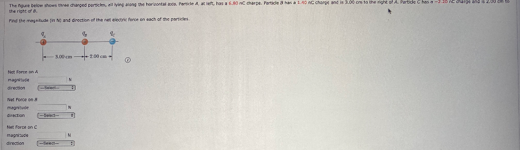 Solved The figure below shows three charged particles, all | Chegg.com