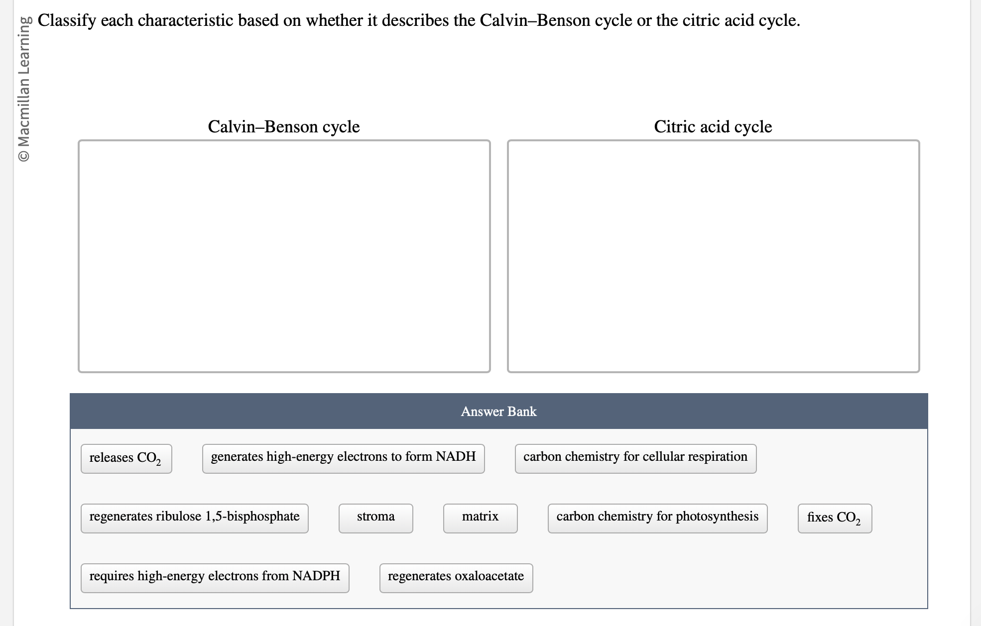 Solved Classify each characteristic based on whether it | Chegg.com