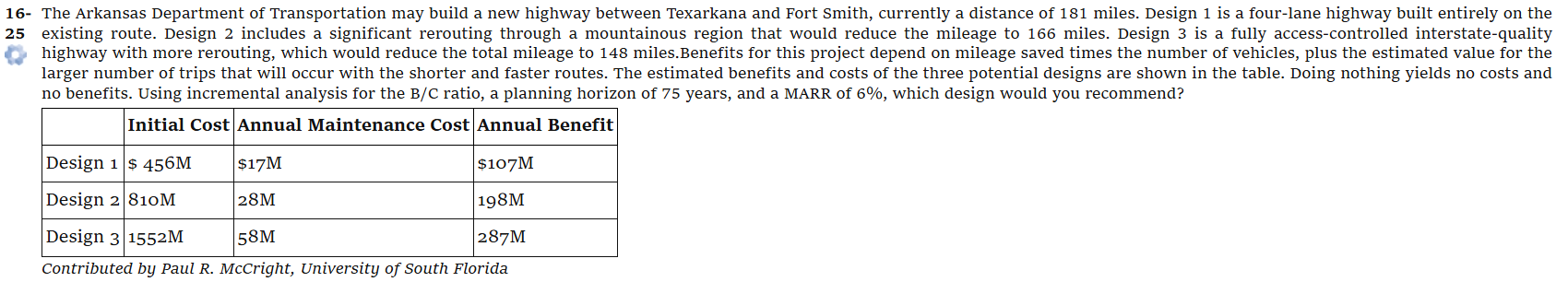 Solved 16- ﻿The Arkansas Department of Transportation may | Chegg.com