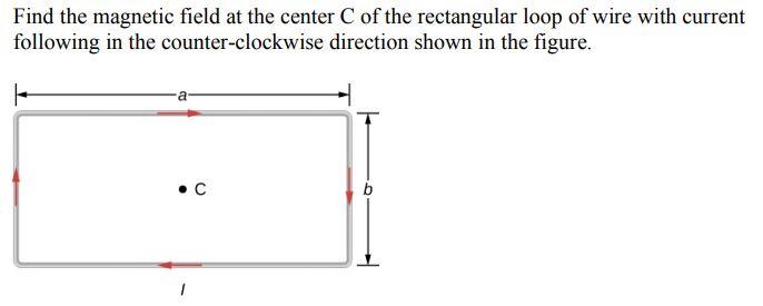Solved Find the magnetic field at the center of the | Chegg.com