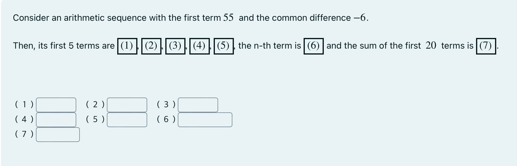 Solved Consider an arithmetic sequence with the first term | Chegg.com