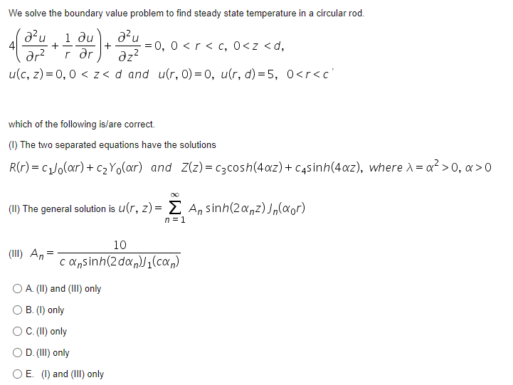 Solved We solve the boundary value problem to find steady | Chegg.com