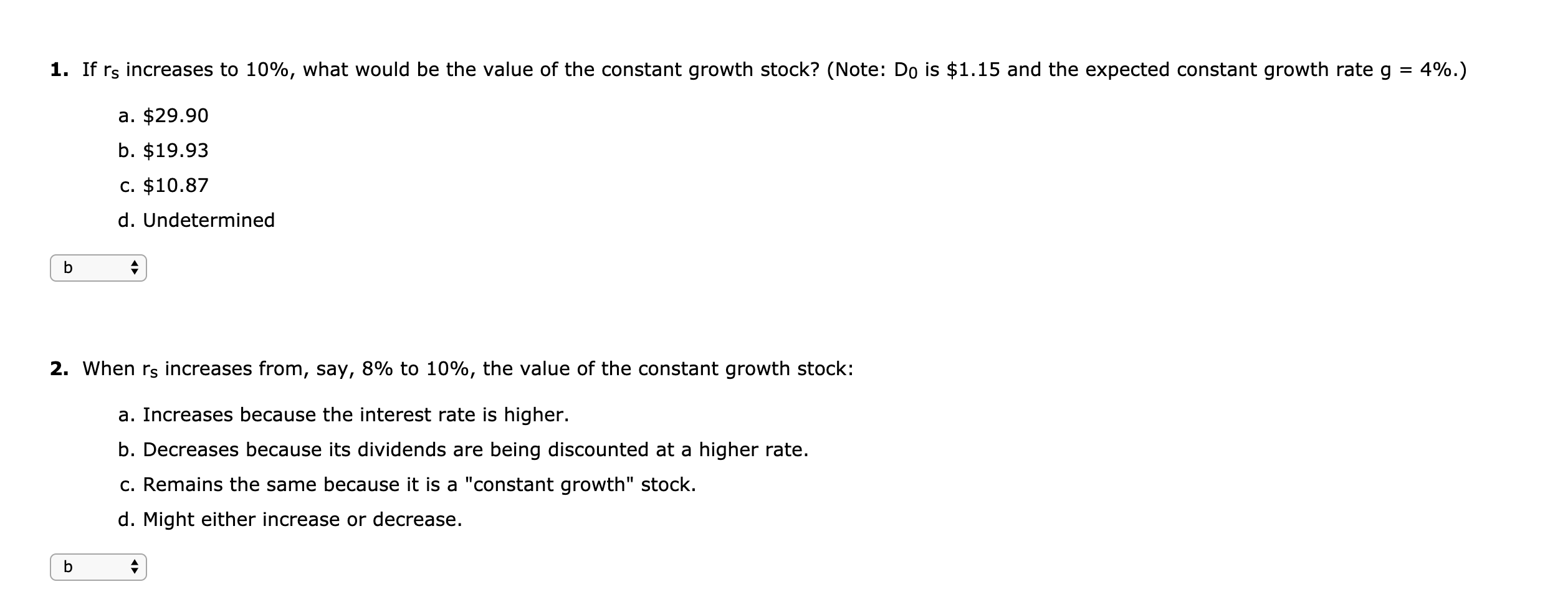 Solved Conceptual Overview: Explore how the value of a stock | Chegg.com