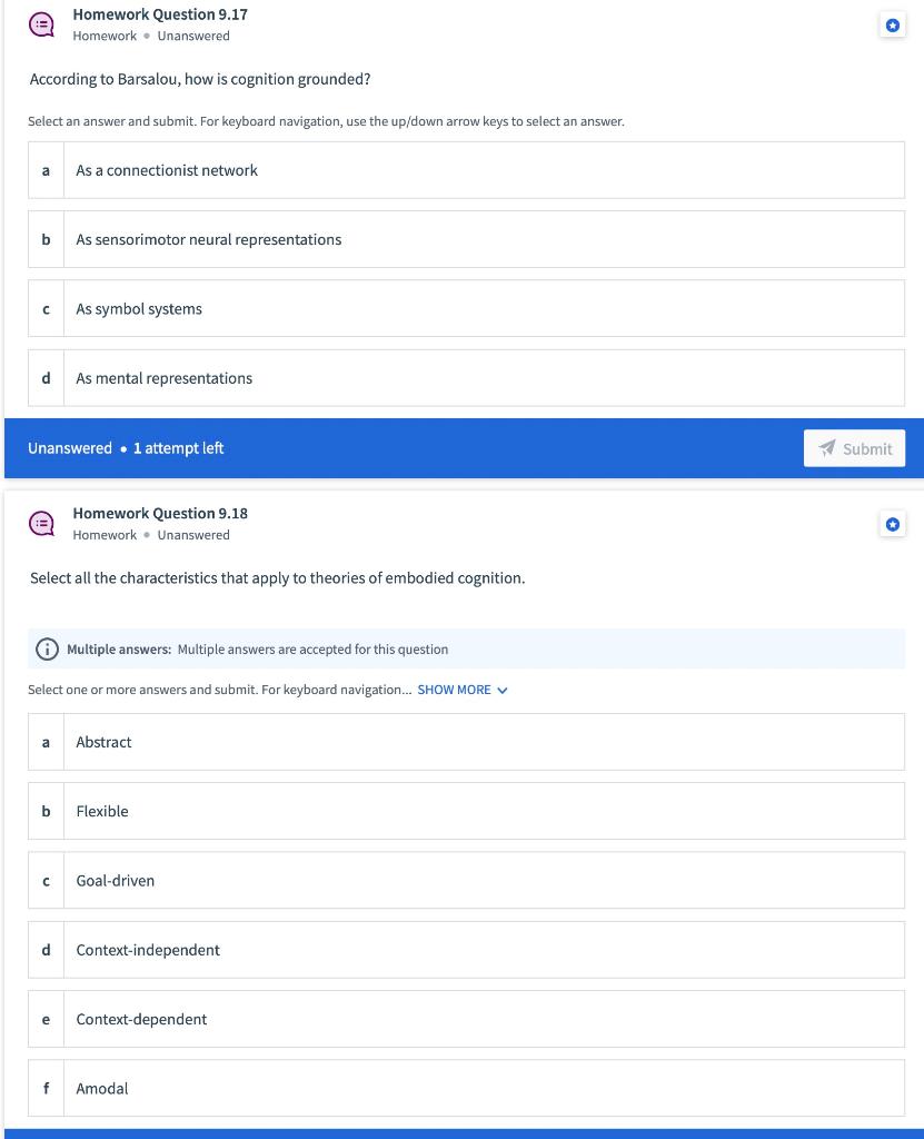 Solved :- Homework Question 9.01 Homework. Unanswered Which | Chegg.com