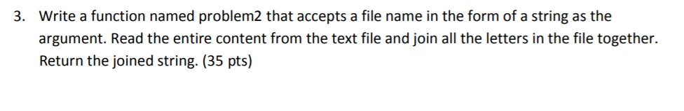 Solved 3. Write a function named problem2 that accepts a | Chegg.com
