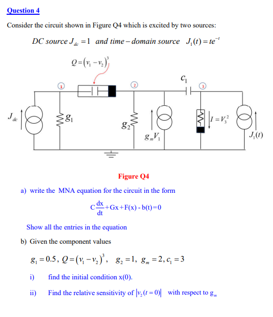 Solved Question 4 Consider the circuit shown in Figure Q4 | Chegg.com