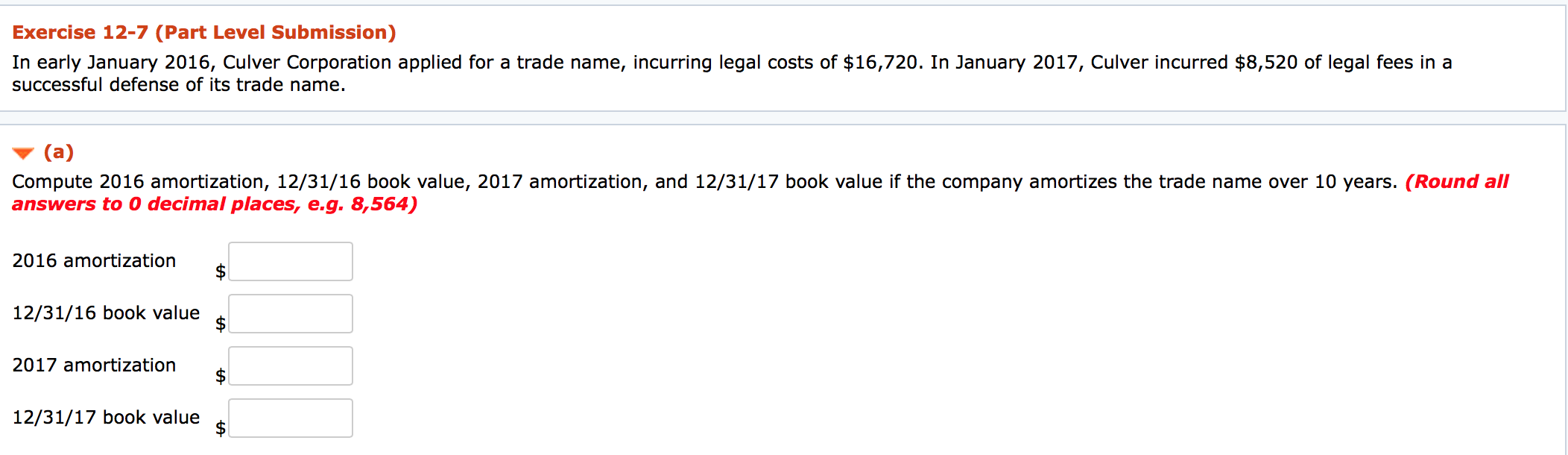Solved Exercise 12-7 (Part Level Submission) In early | Chegg.com