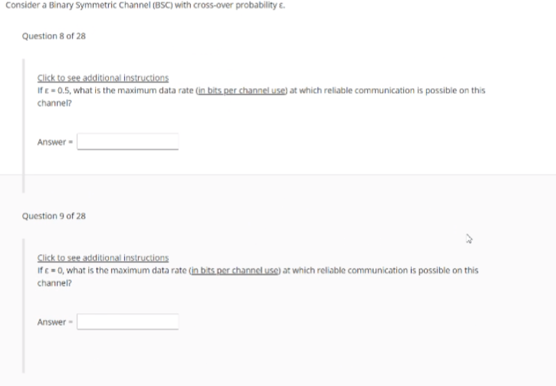 Solved Consider a Binary symmetric Channel (BSC) with | Chegg.com