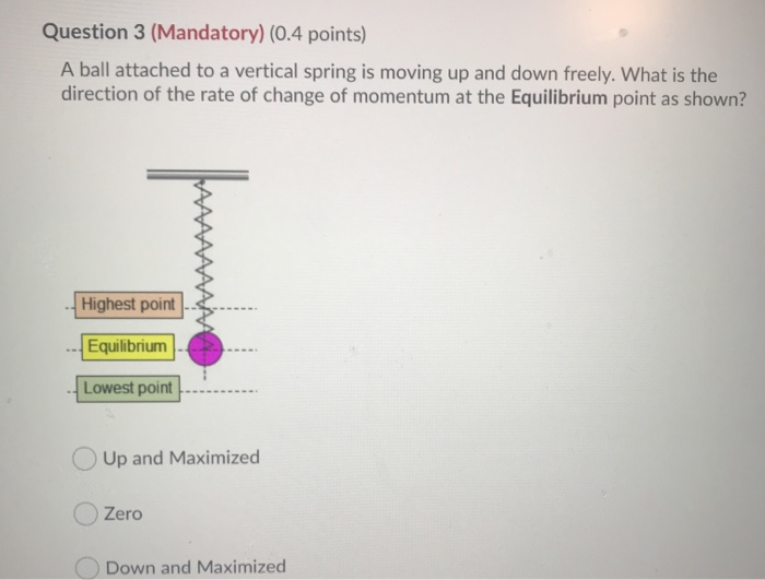 Solved Question 3 (Mandatory) (0.4 points) A ball attached | Chegg.com