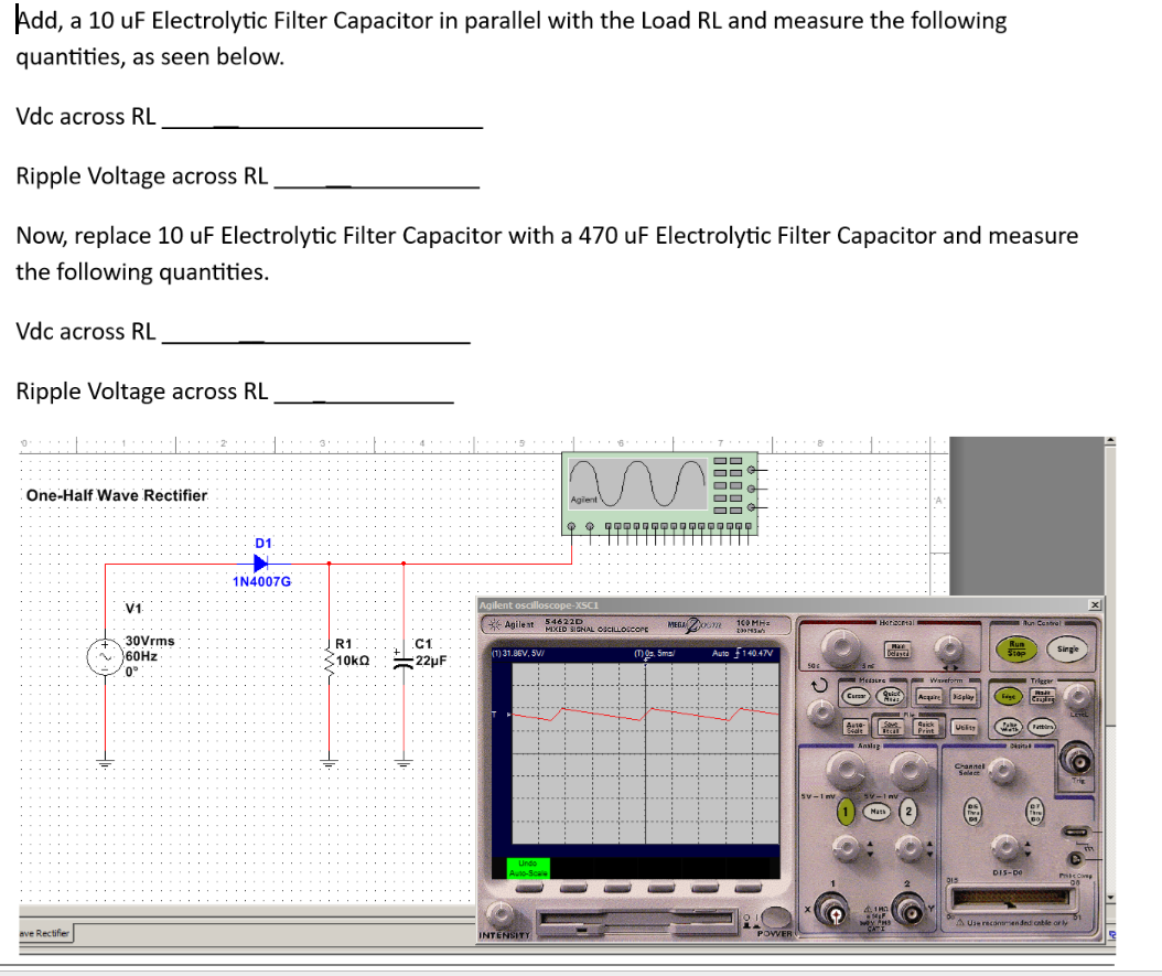 Solved One-Half Wave Rectifier | Chegg.com