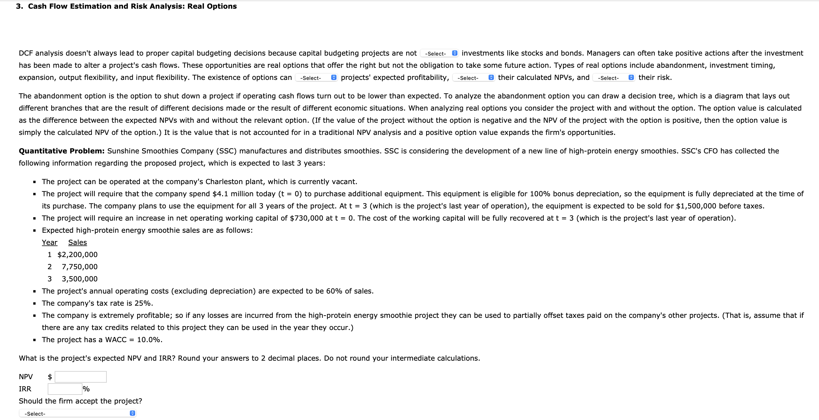 Solved expansion, output flexibility, and input flexibility. | Chegg.com