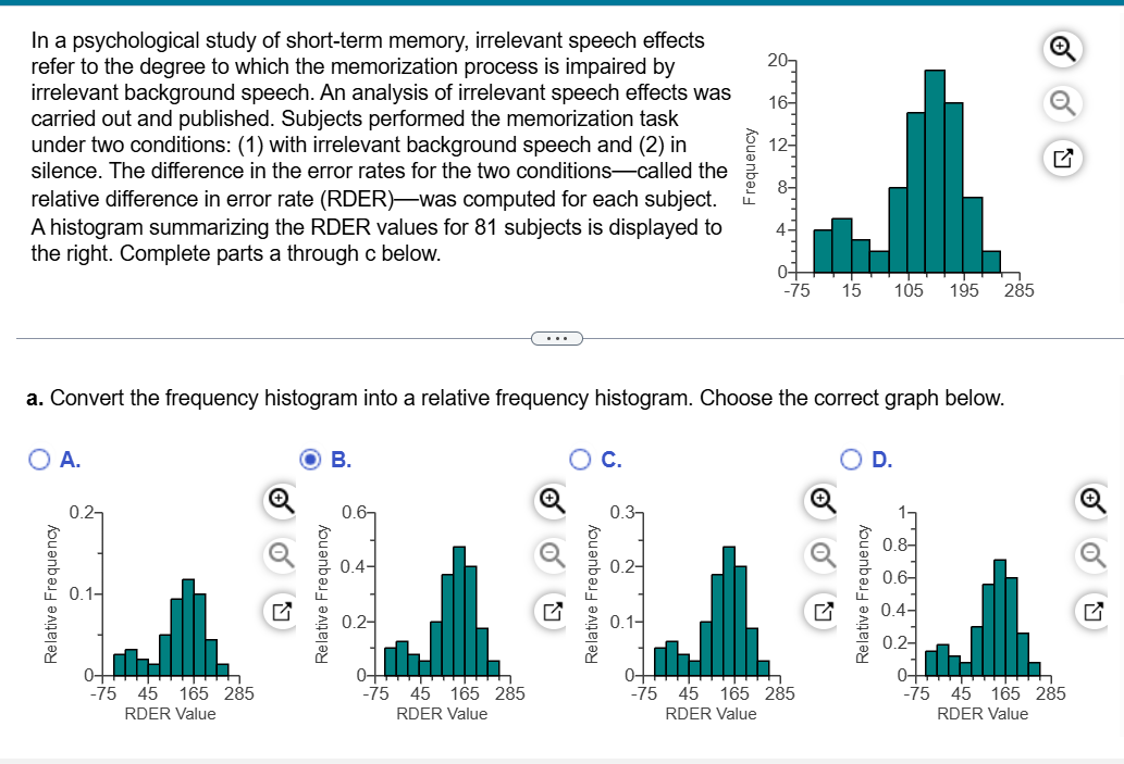 Solved In a psychological study of short-term memory, | Chegg.com