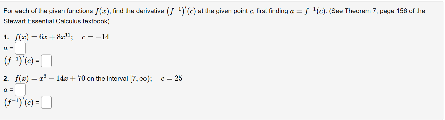 Solved For each of the given functions f(x), ﻿find the | Chegg.com