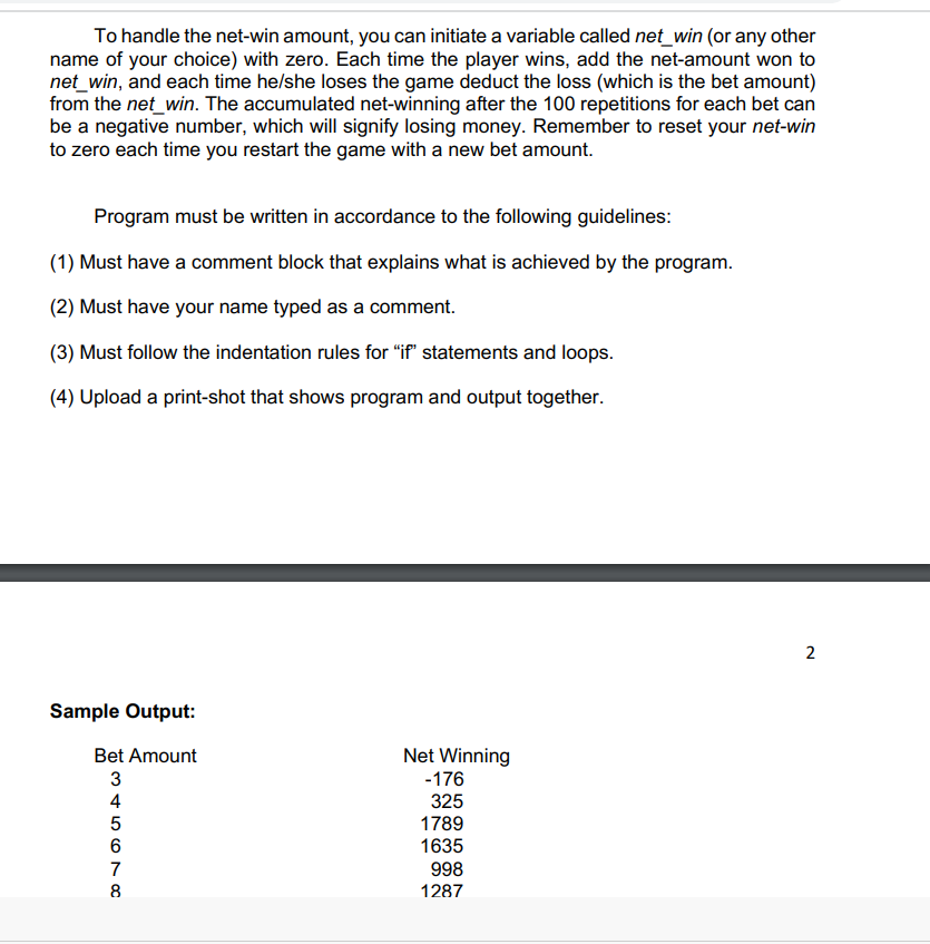 Solved 1 Project 5.3.3 In a game, the player must choose a | Chegg.com