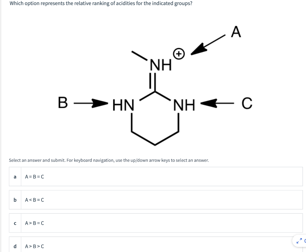 Solved Which option represents the relative ranking of | Chegg.com