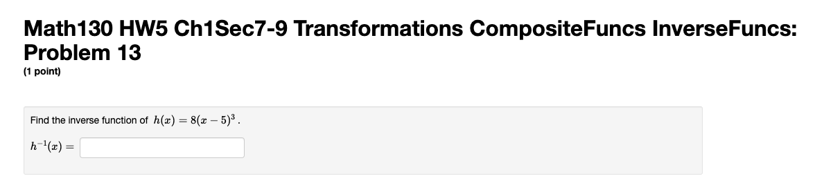 Solved Math130 HW5 Ch1Sec7-9 Transformations CompositeFuncs | Chegg.com