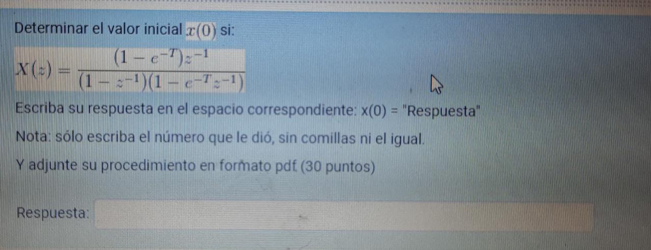 Solved Determine the initial value x (0) if: Write your | Chegg.com