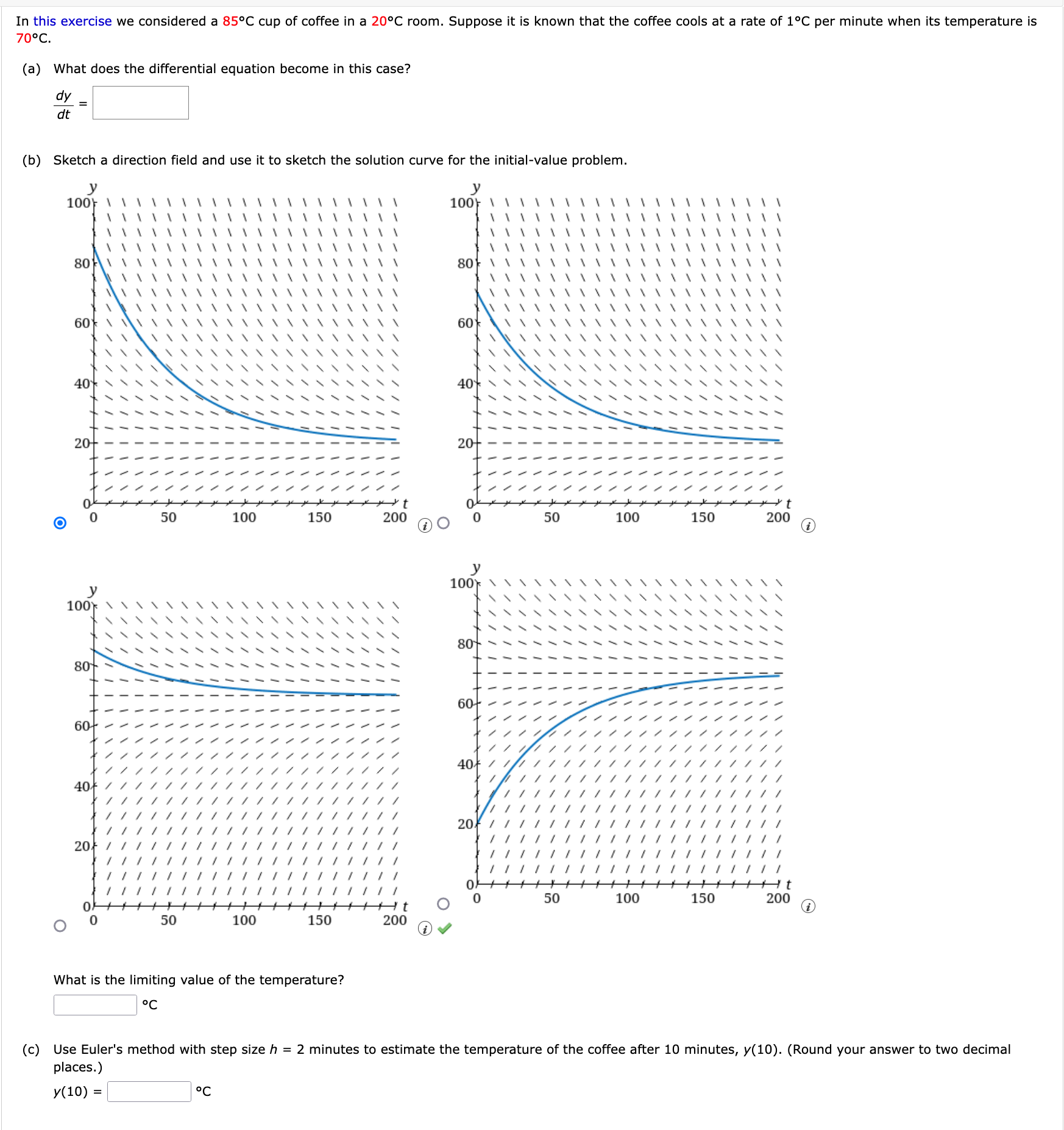 Solved In this exercise we considered a 85∘C cup of coffee | Chegg.com