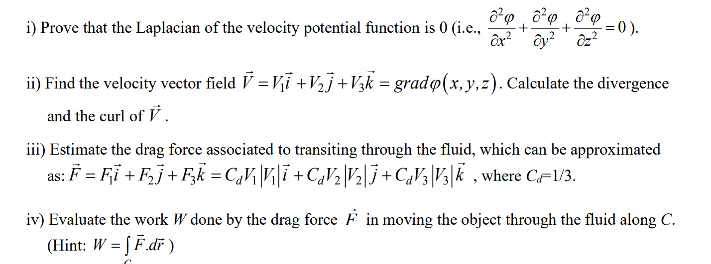 Solved A scalar velocity potential function for a fluid is | Chegg.com
