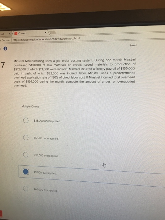 Solved Connect html Secure https/ Saved Minstrel | Chegg.com