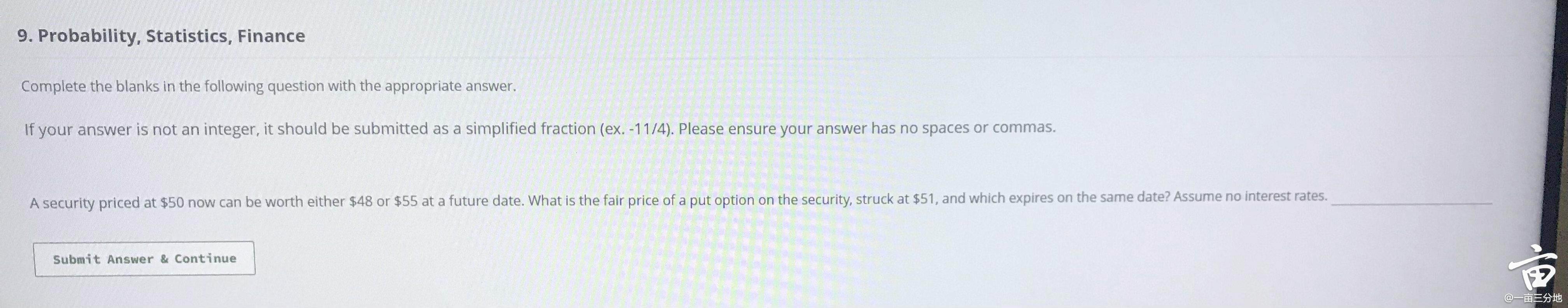 Solved 9. Probability, Statistics, Finance Complete the | Chegg.com