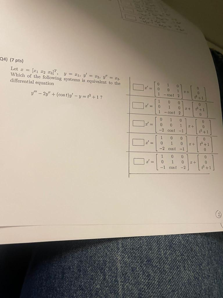 Solved Q13) (8 pts) The complementary (homogeneous) solution | Chegg.com